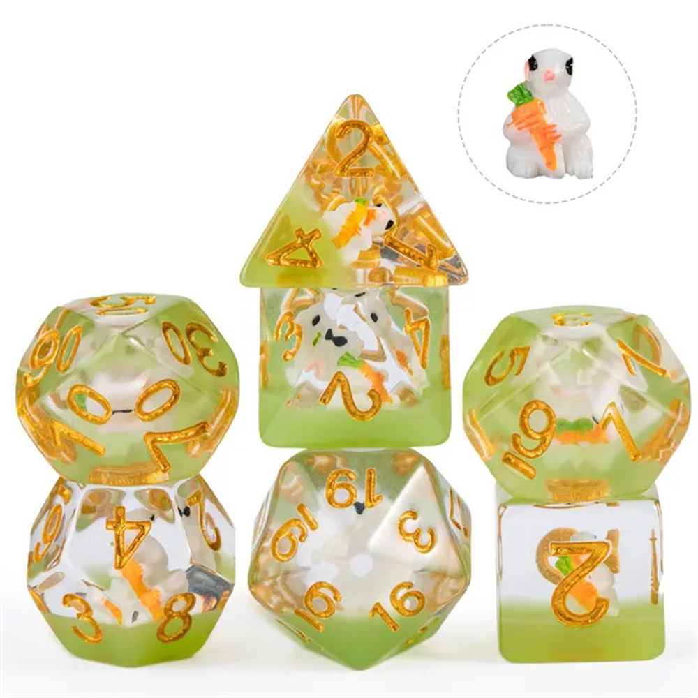 Cottontail Rabbit Carrot Thief Dice Set for Dungeons & Dragons – Geekwood